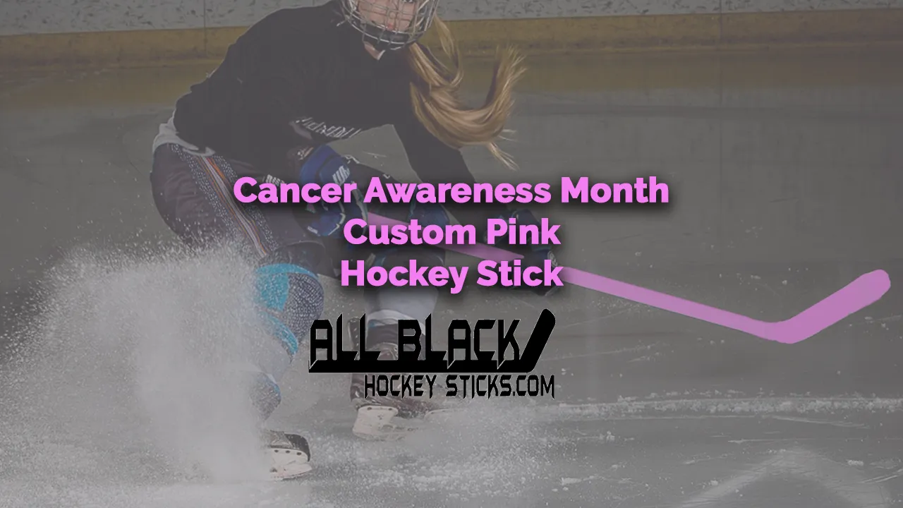 Custom Pink Ice Hockey Stick For Cancer Awareness